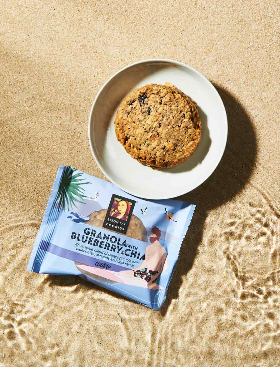Byron Bay Cookies Granola with Blueberry & Chia Wrapped Cafe Cookie 60g ...