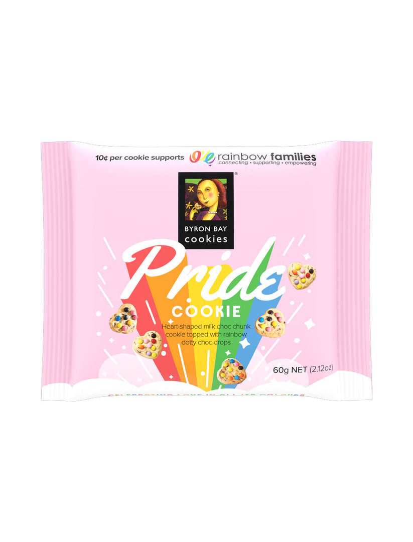 Byron Bay Cookies PRIDE Wrapped Cafe Cookie 60g – Byron Bay Cookie Company